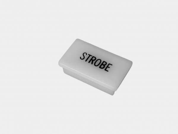Havis C-LABEL-STROBE | Standard White Switch Label W/ Black Imprint ...