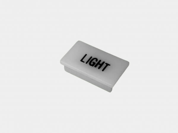 Havis C-LABEL-LIGHT | Standard White Switch Label W/ Black Imprint ...