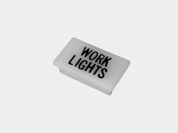 Havis C-LABEL-WORK-LIGHTS | Standard White Switch Label W/ Black ...
