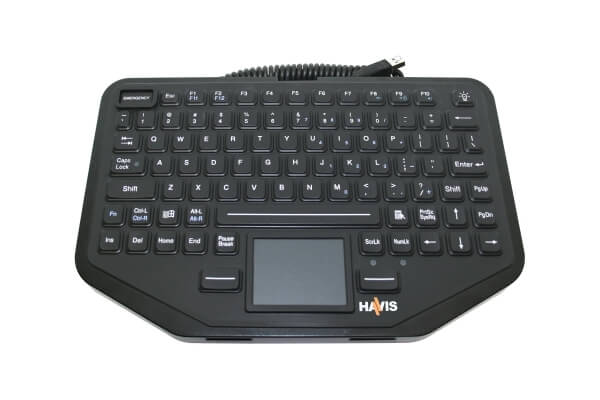 Havis Rugged Keyboard with Integrated Touch Pad and Emergency Key - KB ...